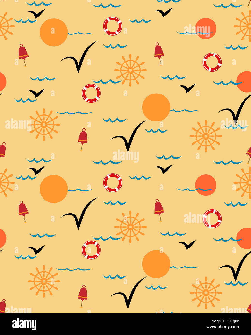 Sea pattern. Seamless sea pattern. Pattern for print, textile ...