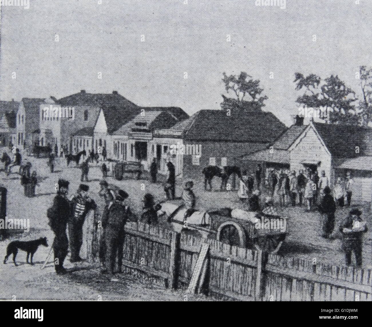 High-street in Ballarat, Victoria, Australia 1850 Stock Photo - Alamy