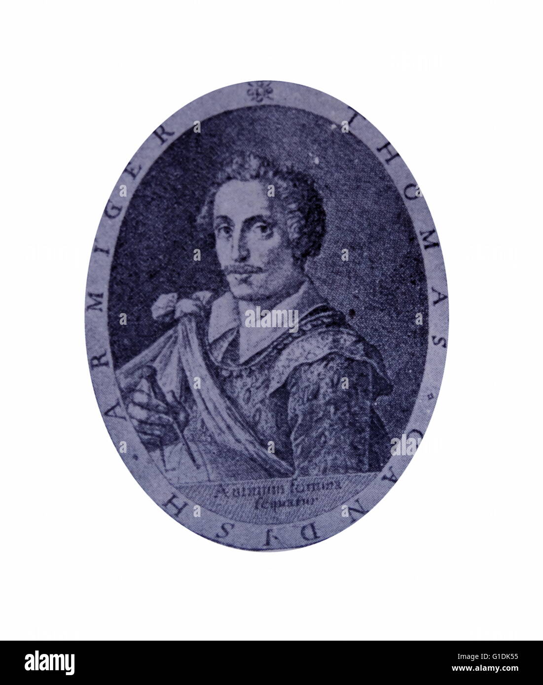 Portrait of Sir Thomas Cavendish (1560-1592) an English explorer and a ...