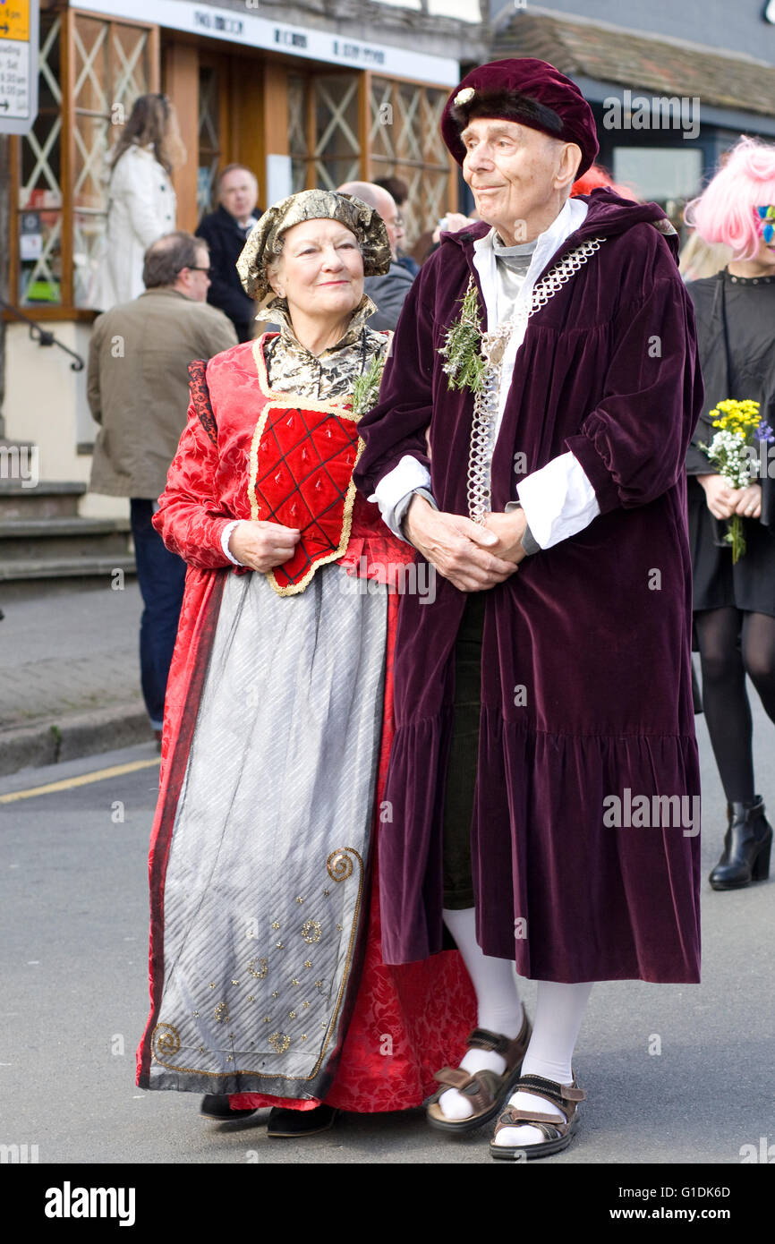 Couple dressed in Shakespearian costume for the Celebration of the ...