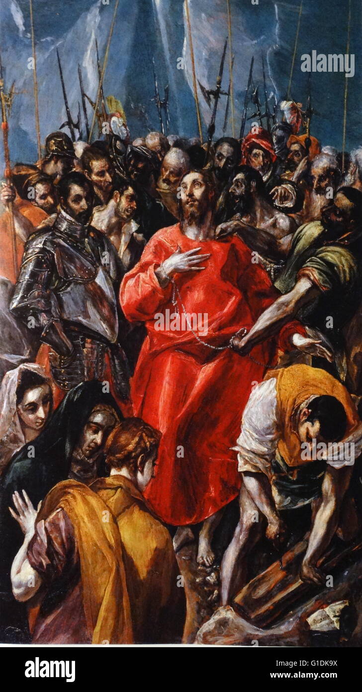 Painting titled 'El Expolio' (Disrobing of Christ)by El Greco (1541 ...