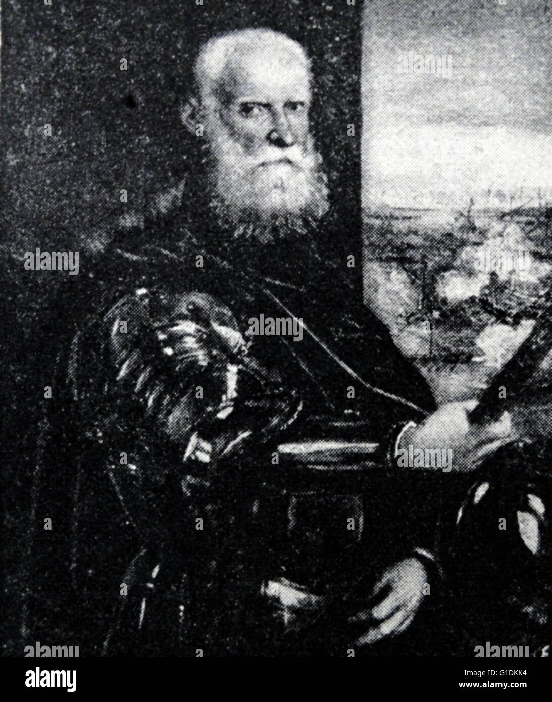 Portrait of Sebastiano Venier (1496-1578) Doge of Venice. Dated 16th ...