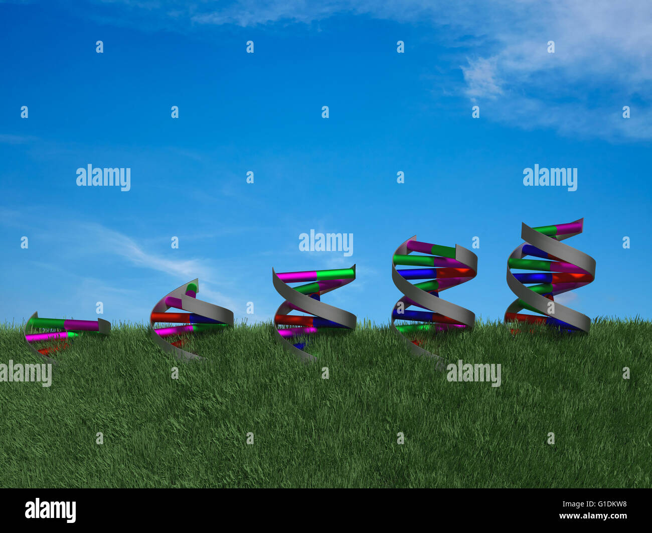 3d rendered double helix dna hi-res stock photography and images - Alamy