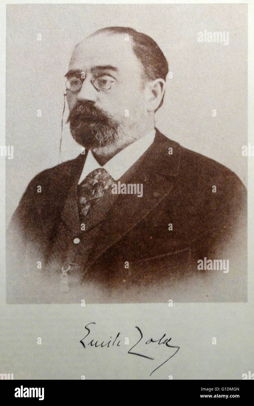 Photographic portrait of Émile Zola (1840-1902) a French writer and a ...