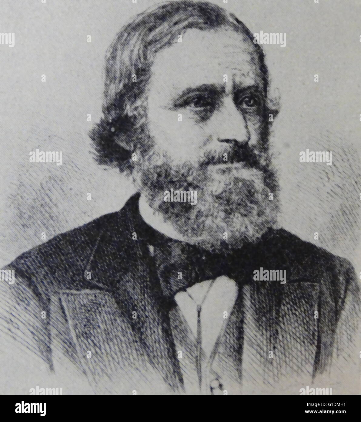 Portrait of Gustav Kirchhoff (1824-1887) a German physicist. Dated 19th ...