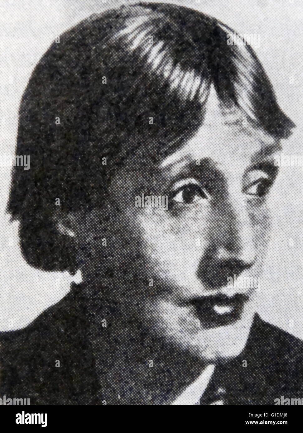 Portrait of Virginia Woolf (1882-1941) an English writer. Dated 20th ...