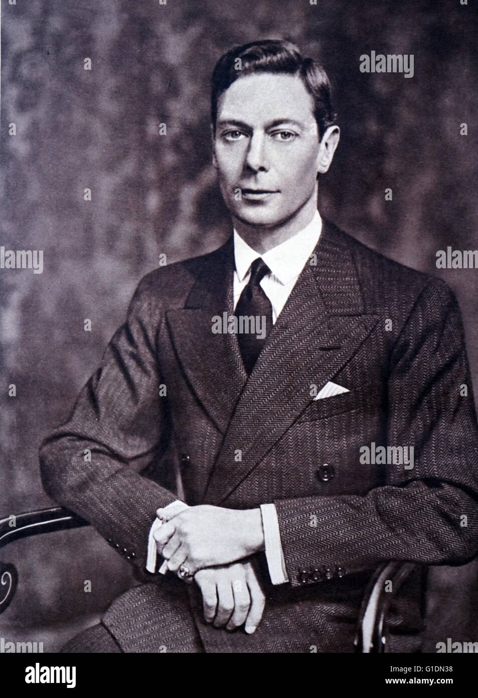 Photographic portrait of King George VI (1895-1952) King of the United ...