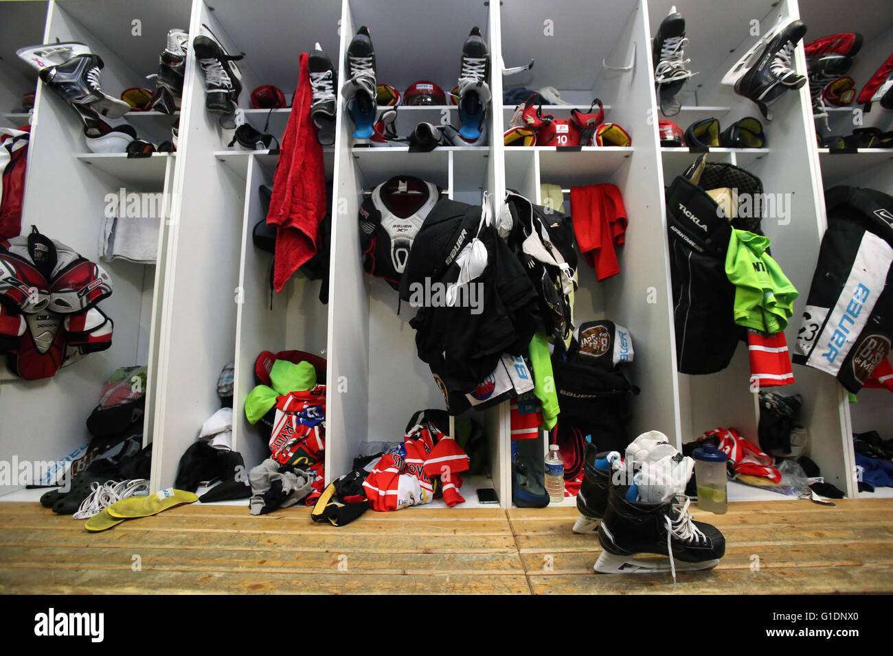 Ice Hockey. Locker room. Saint-Gervais-les-Bains. France Stock Photo ...