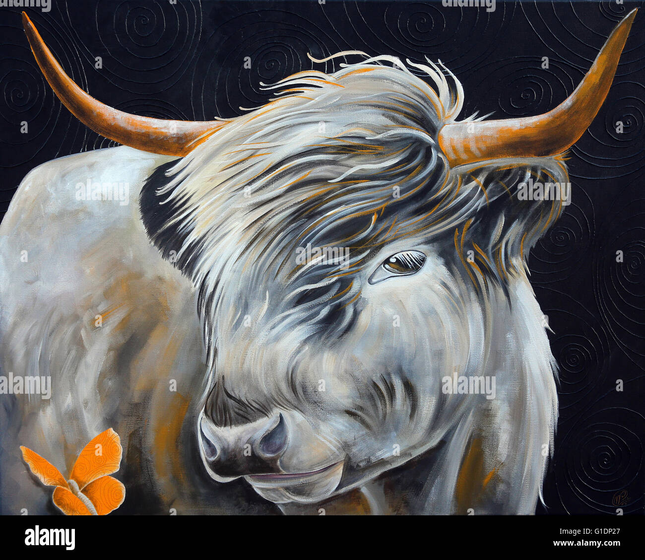 Cow by french artist Muriel Mollier Pierret. Saint-Gervais-les-Bains ...