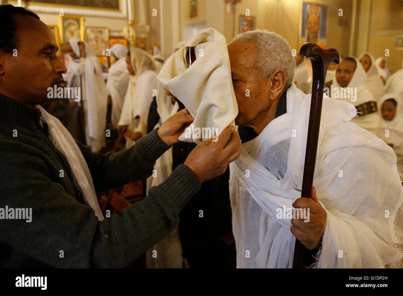 Sunday celebration in Kidane Mhret coptic Erytrean church (in Santa ...