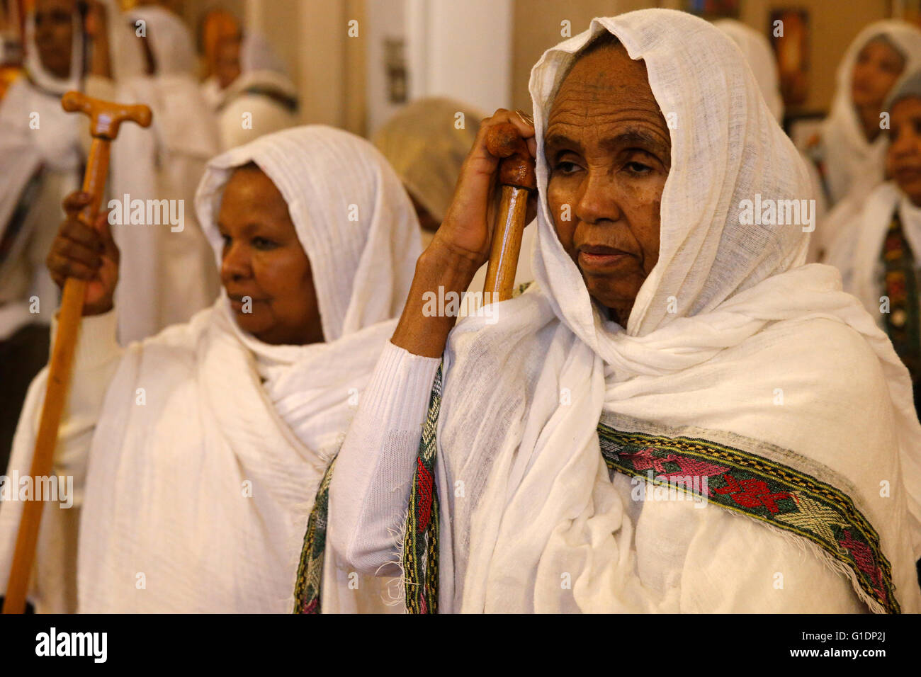 Sunday celebration in Kidane Mhret coptic Erytrean church (in Santa ...