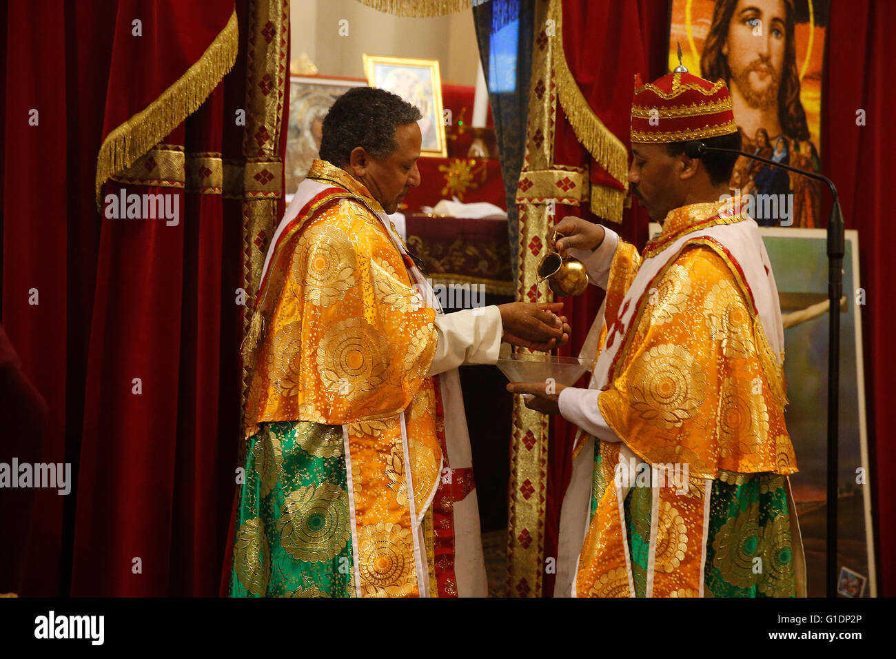 Sunday celebration in Kidane Mhret coptic Erytrean church (in Santa ...