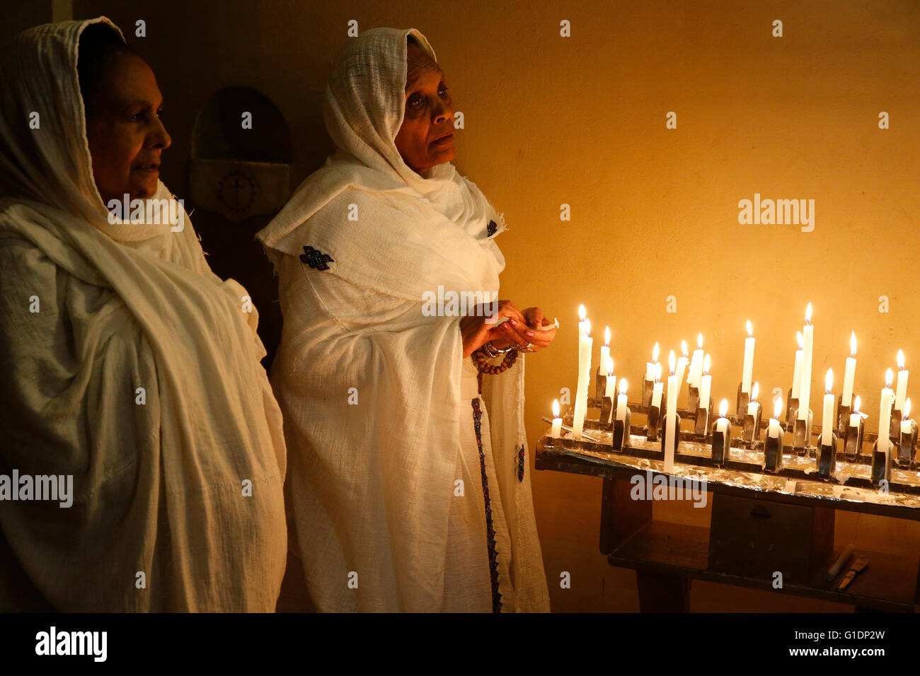 Sunday celebration in Kidane Mhret coptic Erytrean church (in Santa ...