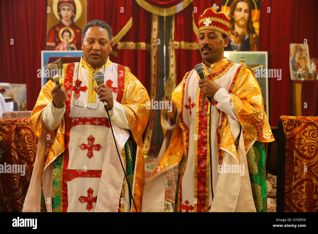 Sunday celebration in Kidane Mhret coptic Erytrean church (in Santa ...