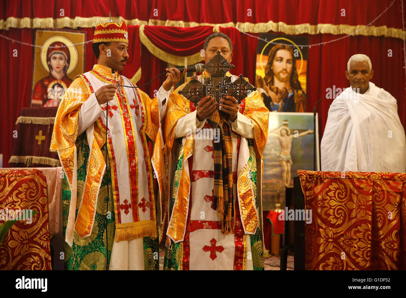 Sunday celebration in Kidane Mhret coptic Erytrean church (in Santa ...