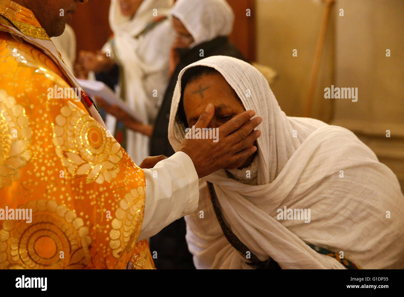 Sunday celebration in Kidane Mhret coptic Erytrean church (in Santa ...