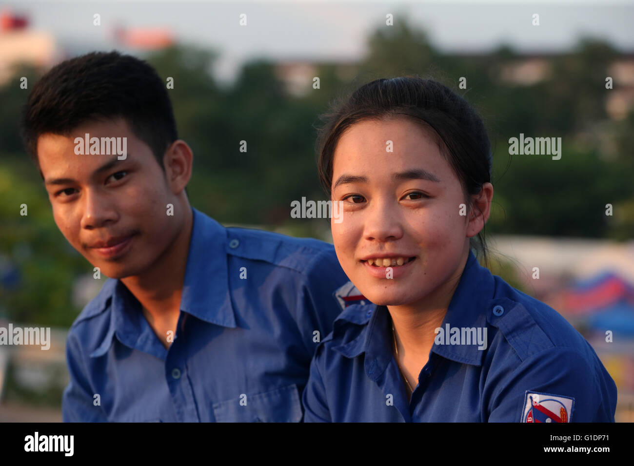 Young students. Vientiane. Laos Stock Photo - Alamy