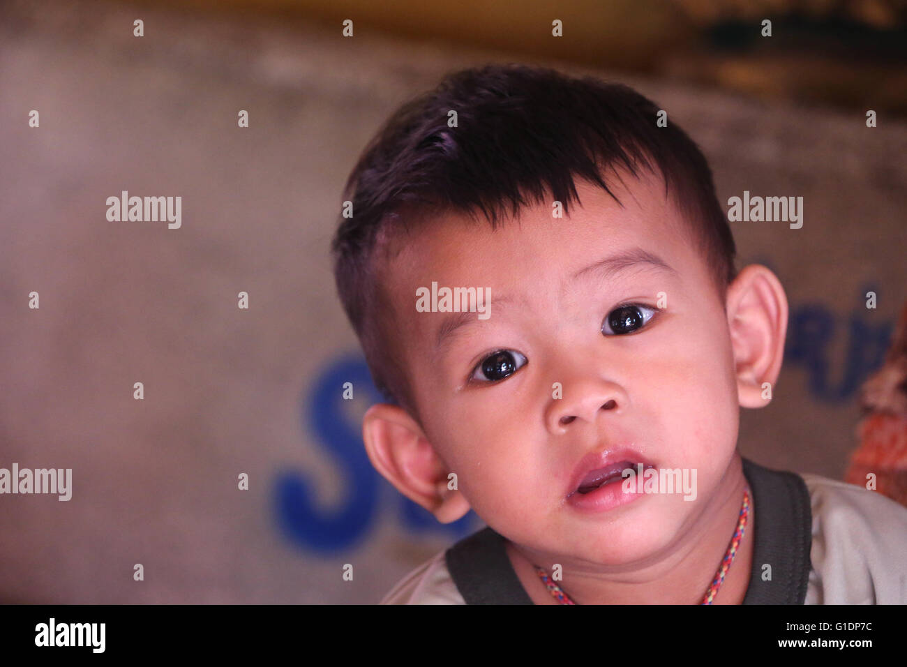 Portrait. Lao boy. Vientiane. Laos Stock Photo - Alamy
