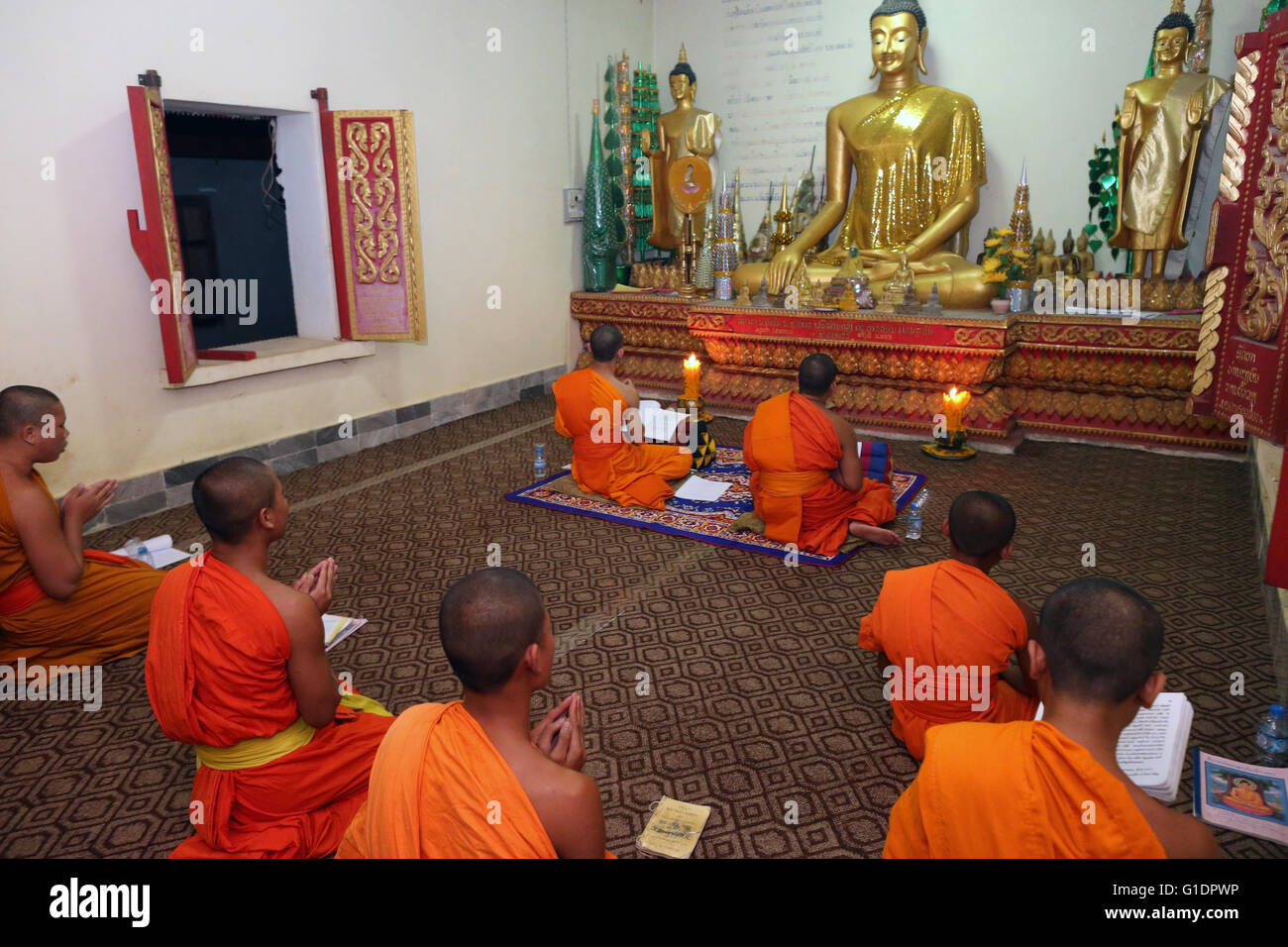 The Buddhasima or Sim: the Buddhist temple's most sacred complex. Group ...