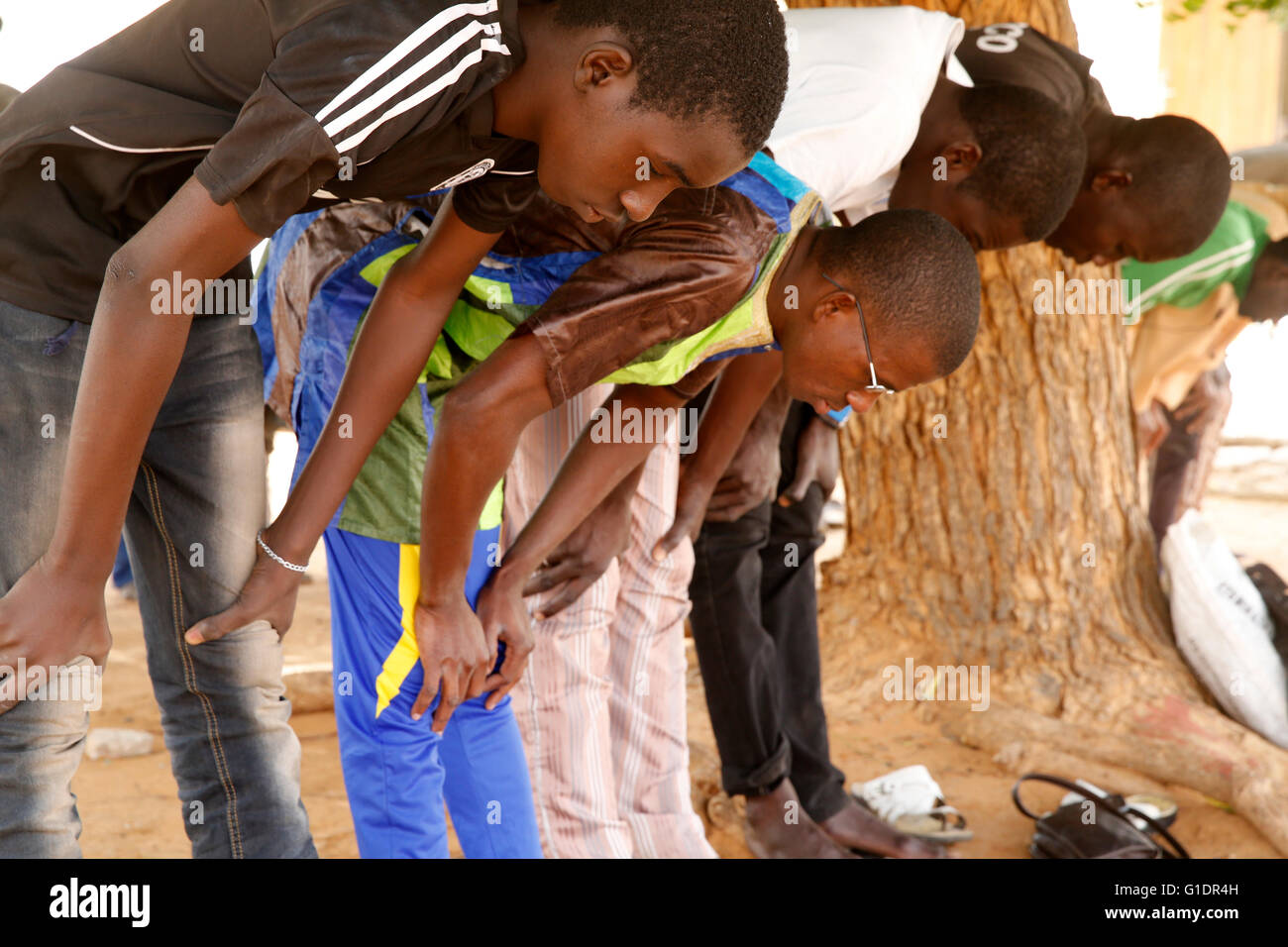 Friday afternoon prayer at Kebemer mosque, Senegal. Kebemer. Senegal ...