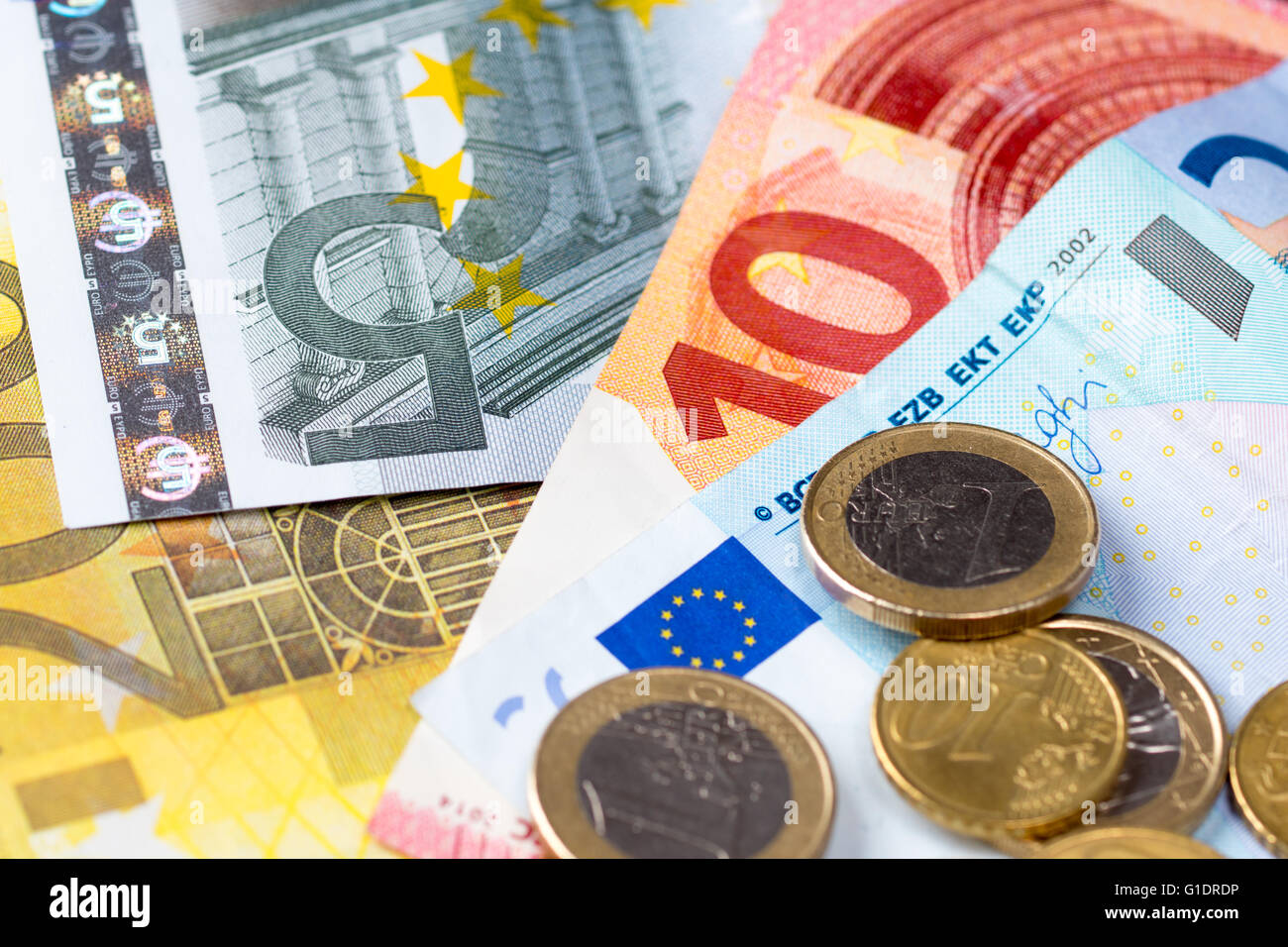 euro banknotes, coins Stock Photo - Alamy