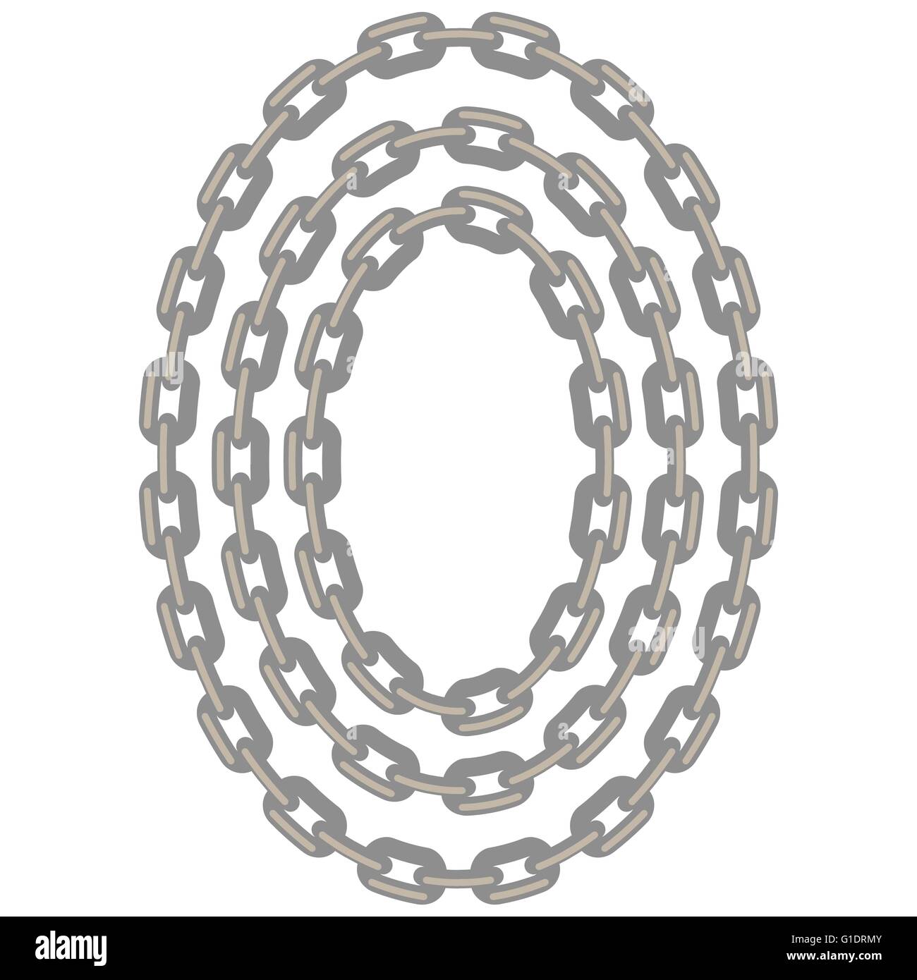 Set of Oval Chain Frames Isolated Stock Vector Image & Art - Alamy