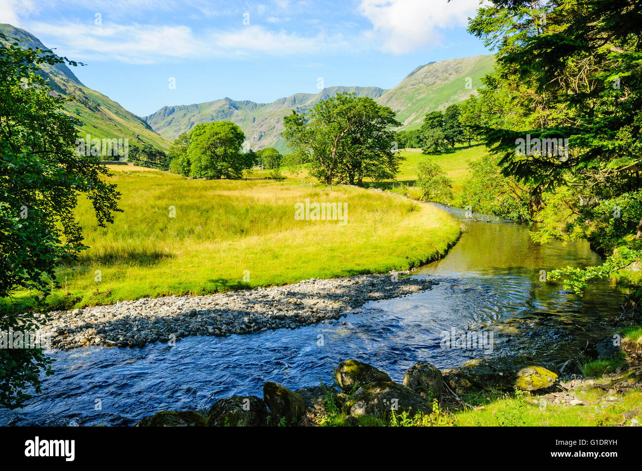The valley of Grisedale in the eastern Lakeland fells with Saint Sunday ...