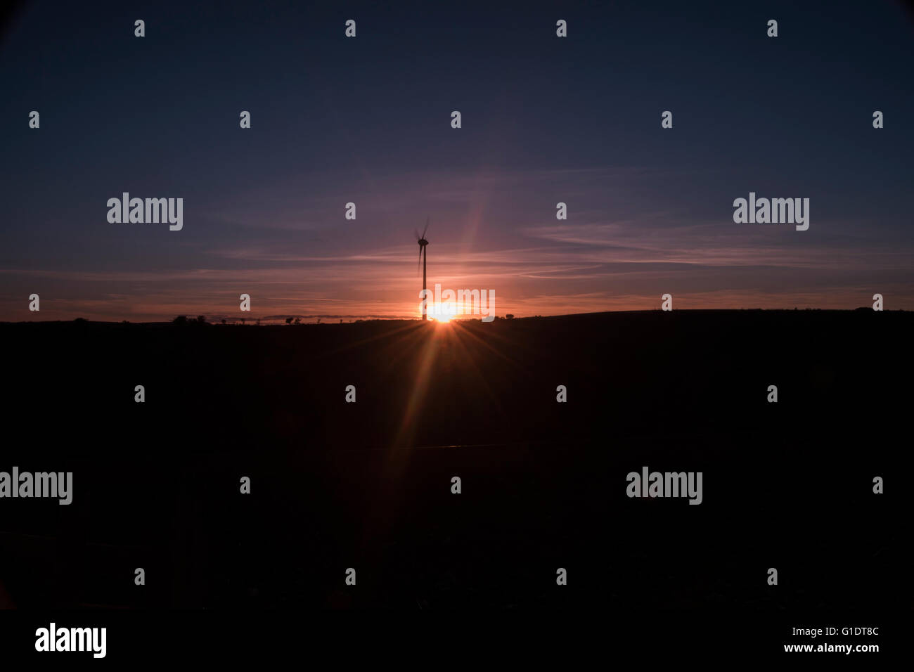 Sunset and silhouette Stock Photo - Alamy
