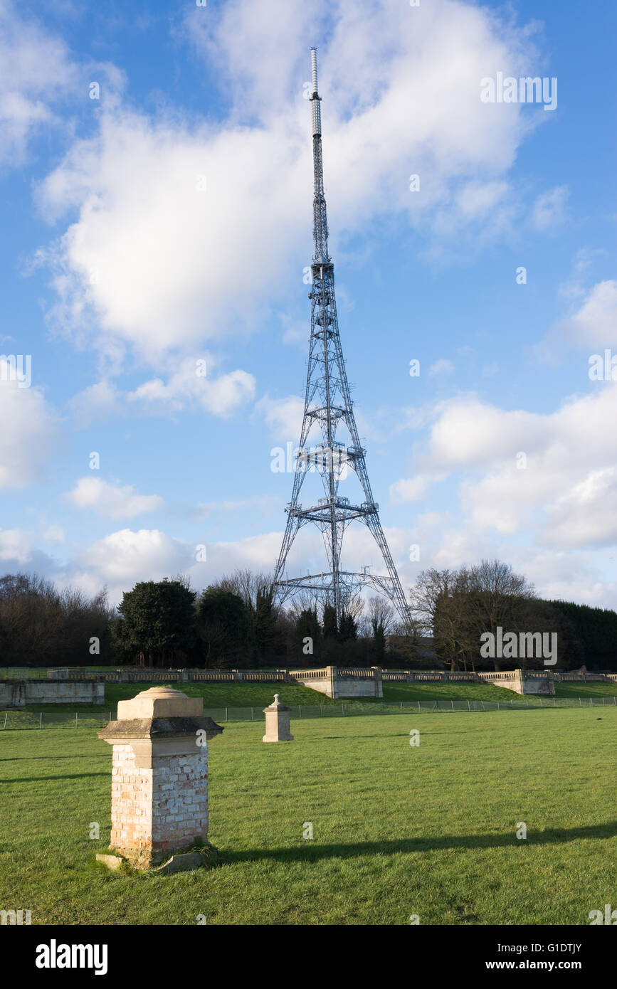 Big transmitting station with park below in Crystal Palace, London, UK ...