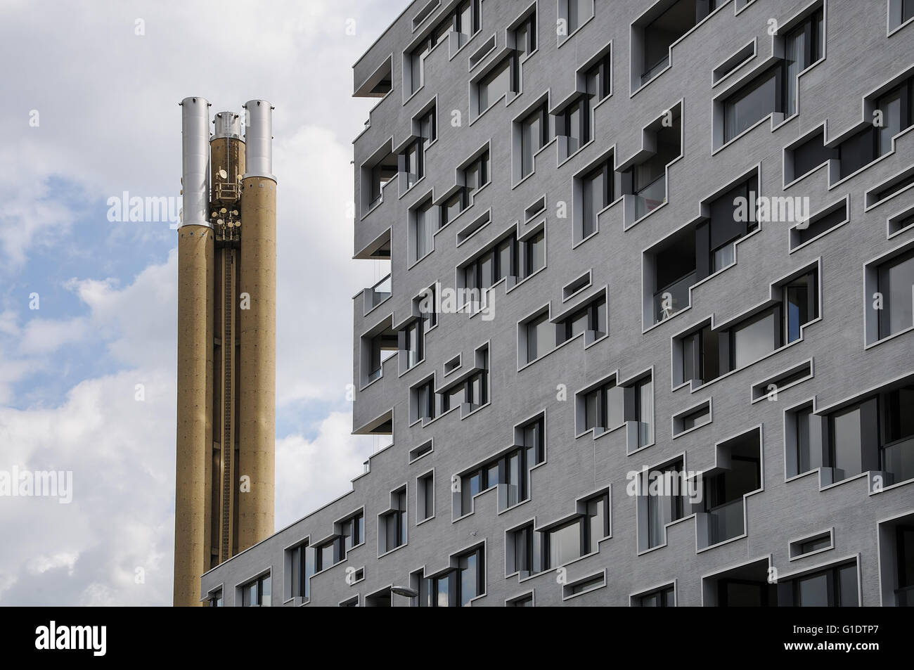 Herzog & de Meuron, Building "Südpark", Basel Switzerland Stock Photo ...