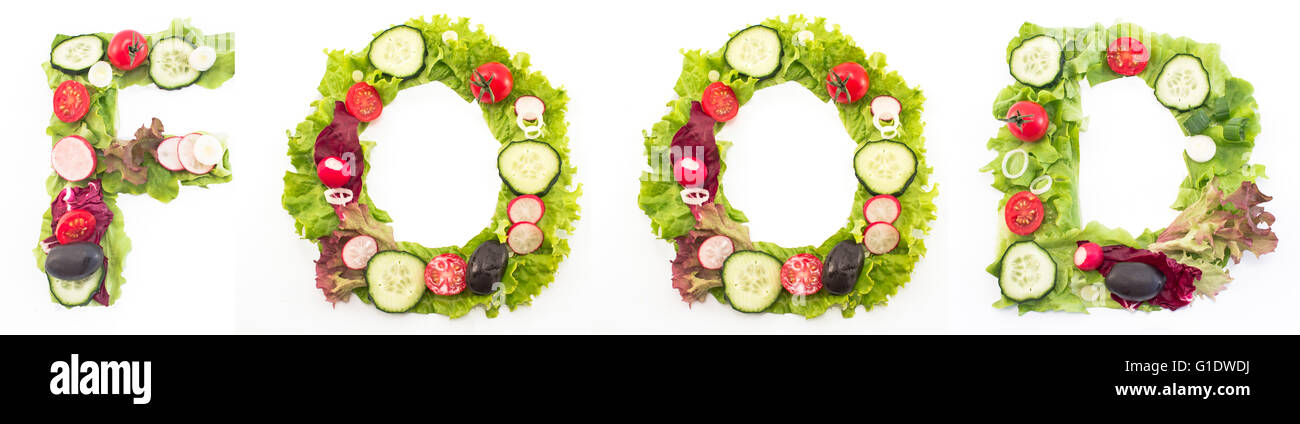 The Word Food Made Out Of Food