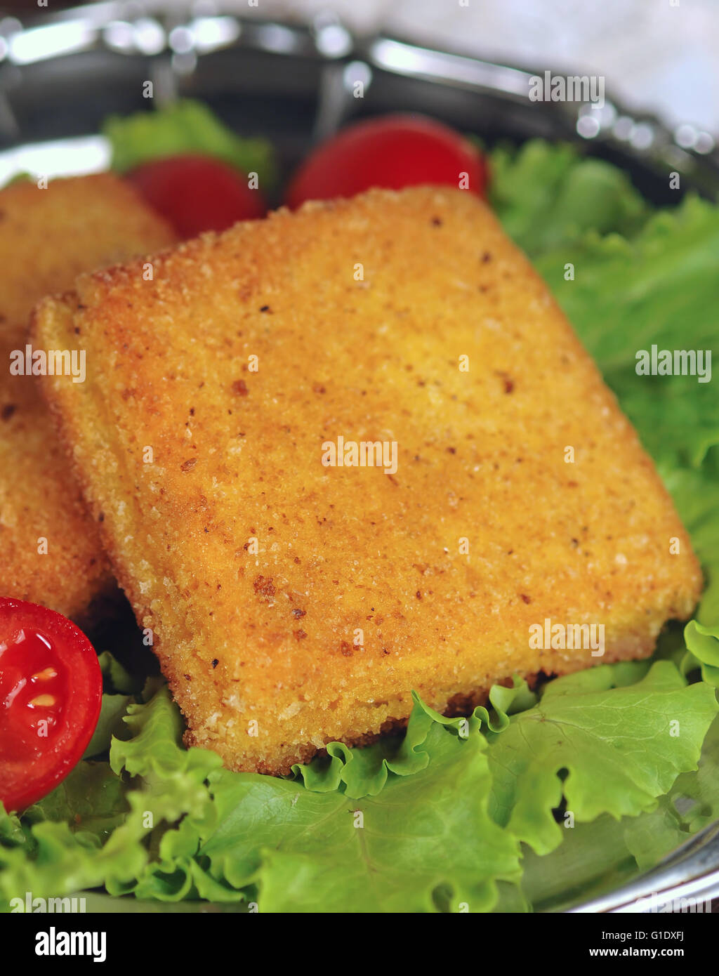 Italian fried sandwich with ham and cheese Stock Photo - Alamy