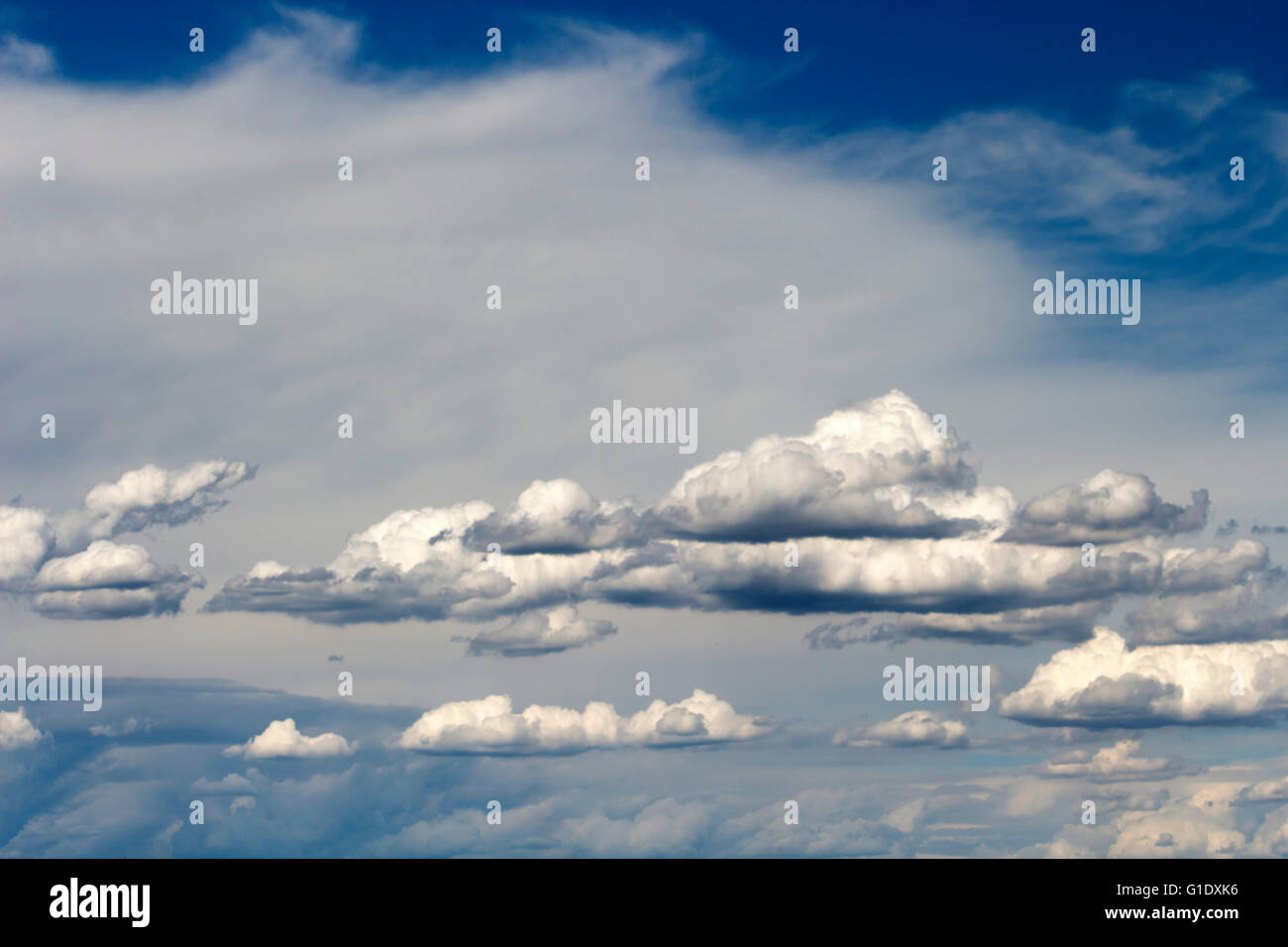 Pretty middle level altocumulus and altostratus with low stratus clouds ...