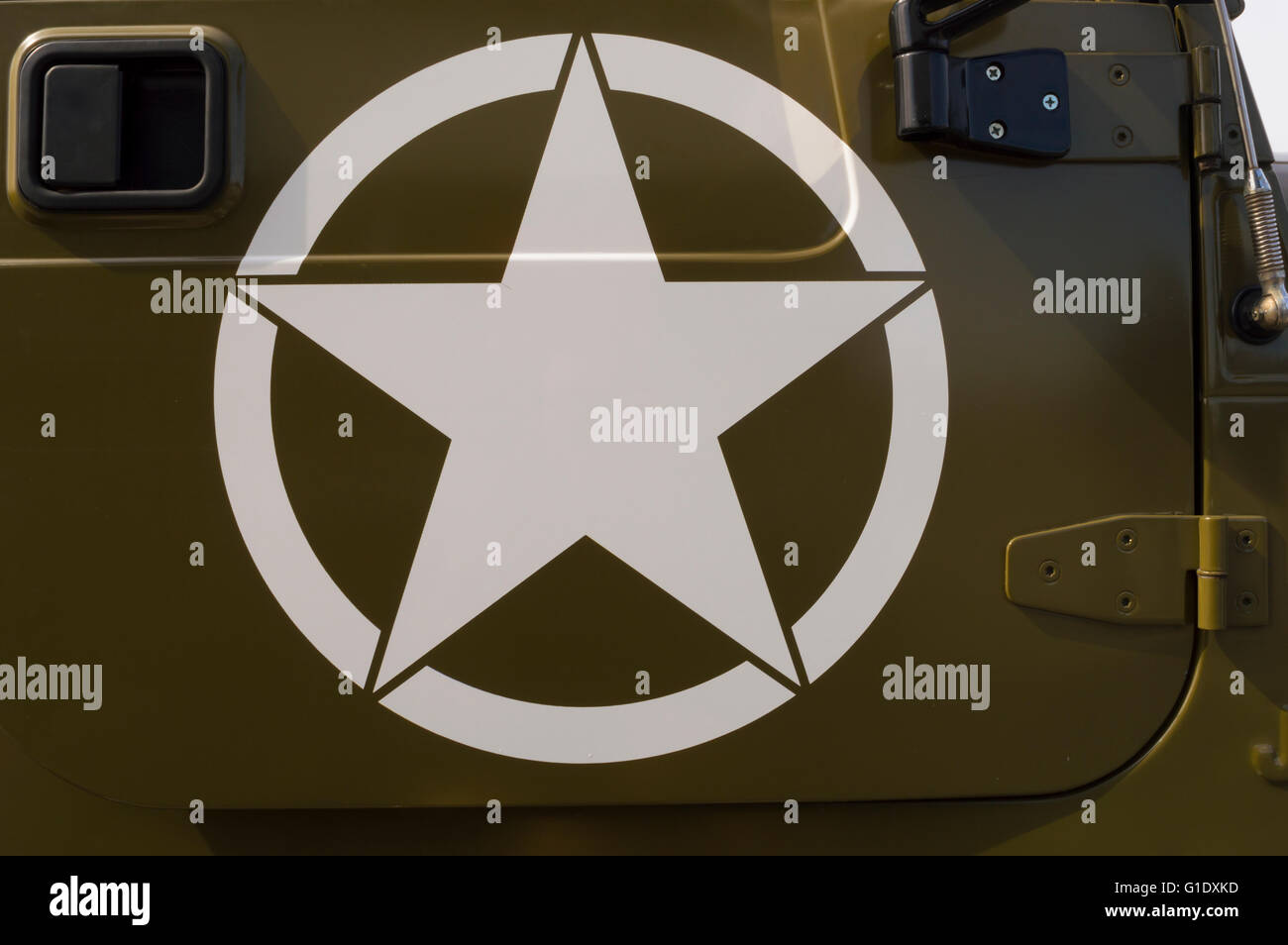 US Army symbol on a staff car Stock Photo - Alamy