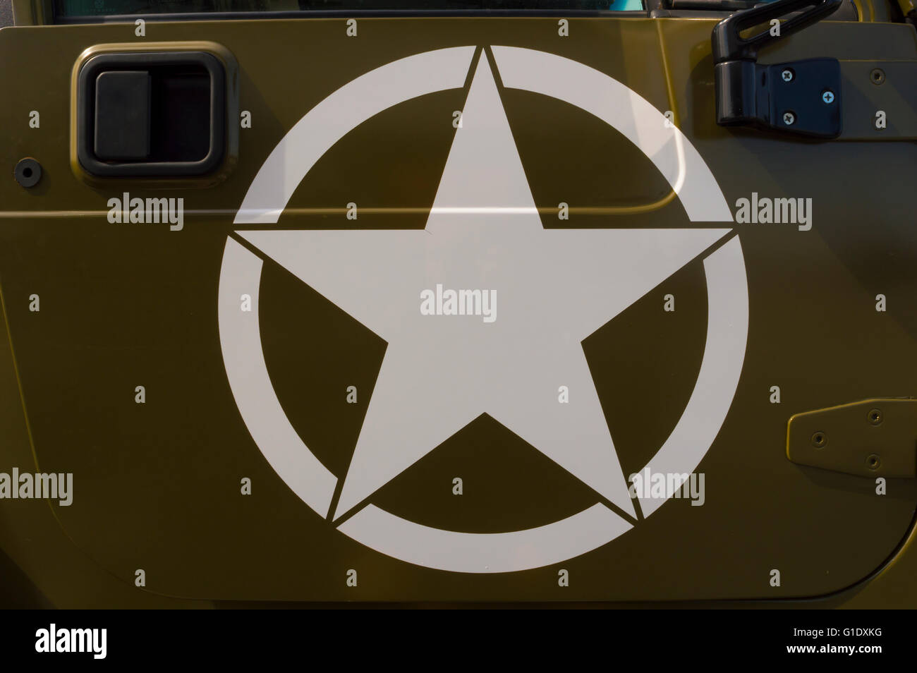 US Army symbol on a staff car Stock Photo - Alamy