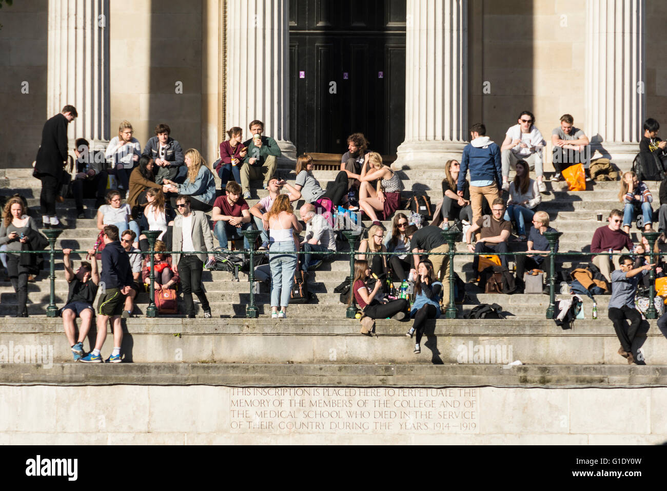 University College London (UCL) portico and quad, Bloomsbury, London ...