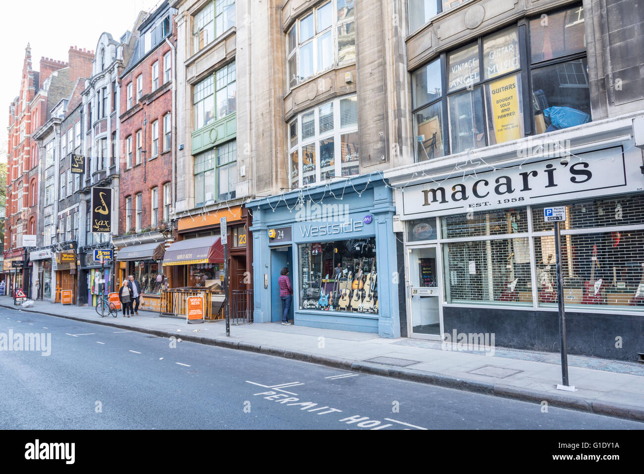 The few remaining music shops on a soon to be demolished Denmark Street ...