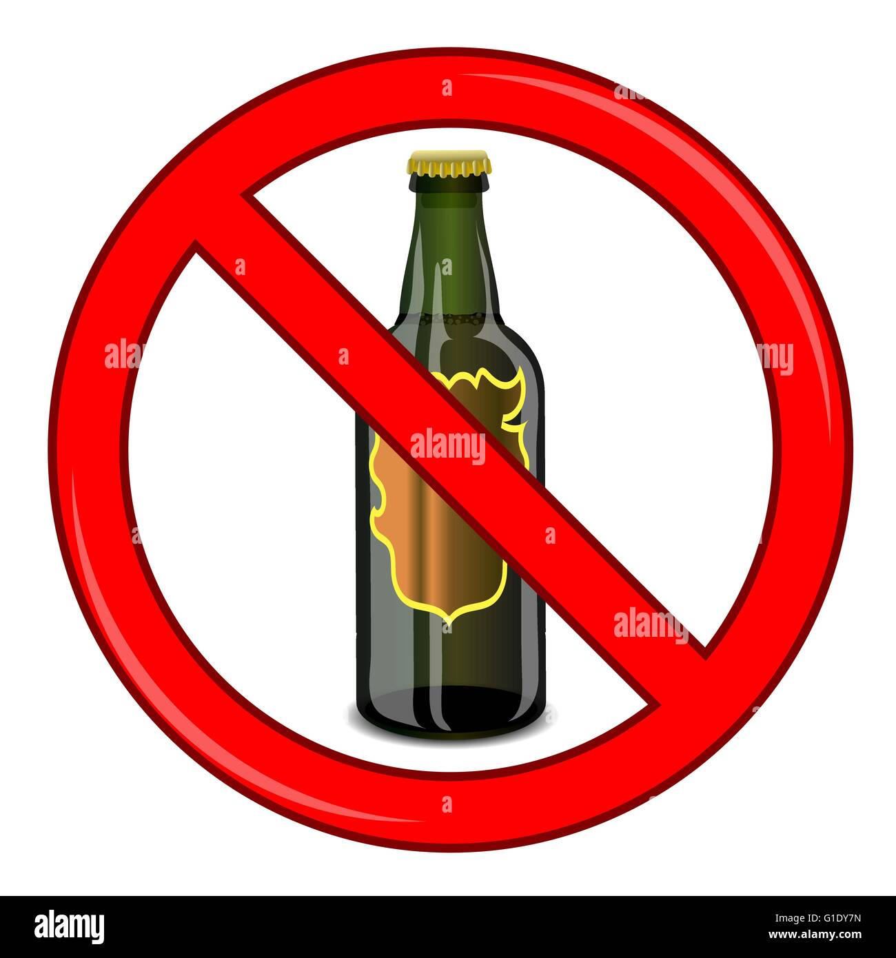 No Beer Sign Isolated Stock Vector Image & Art - Alamy
