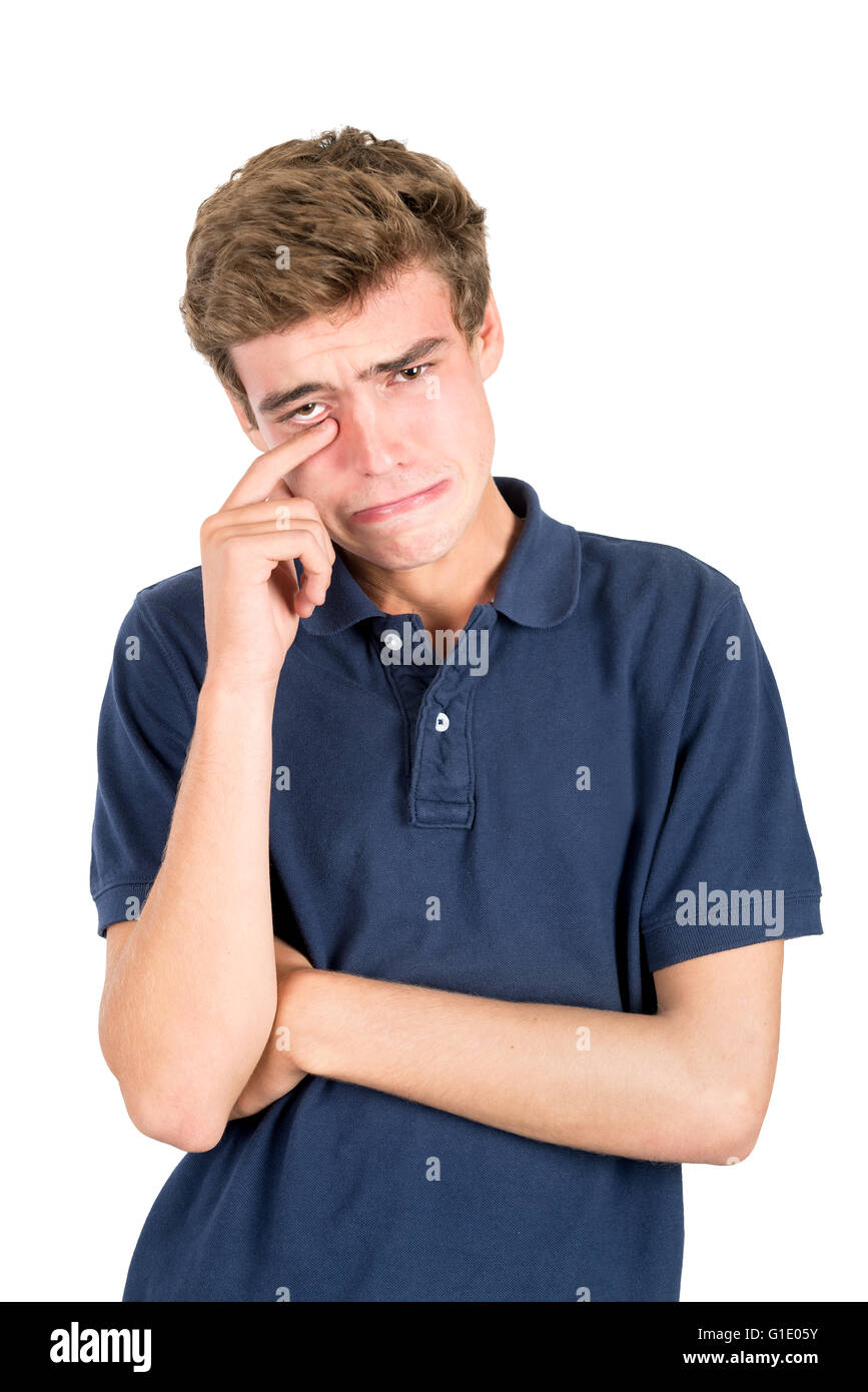 Sad boy crying hi-res stock photography and images - Alamy
