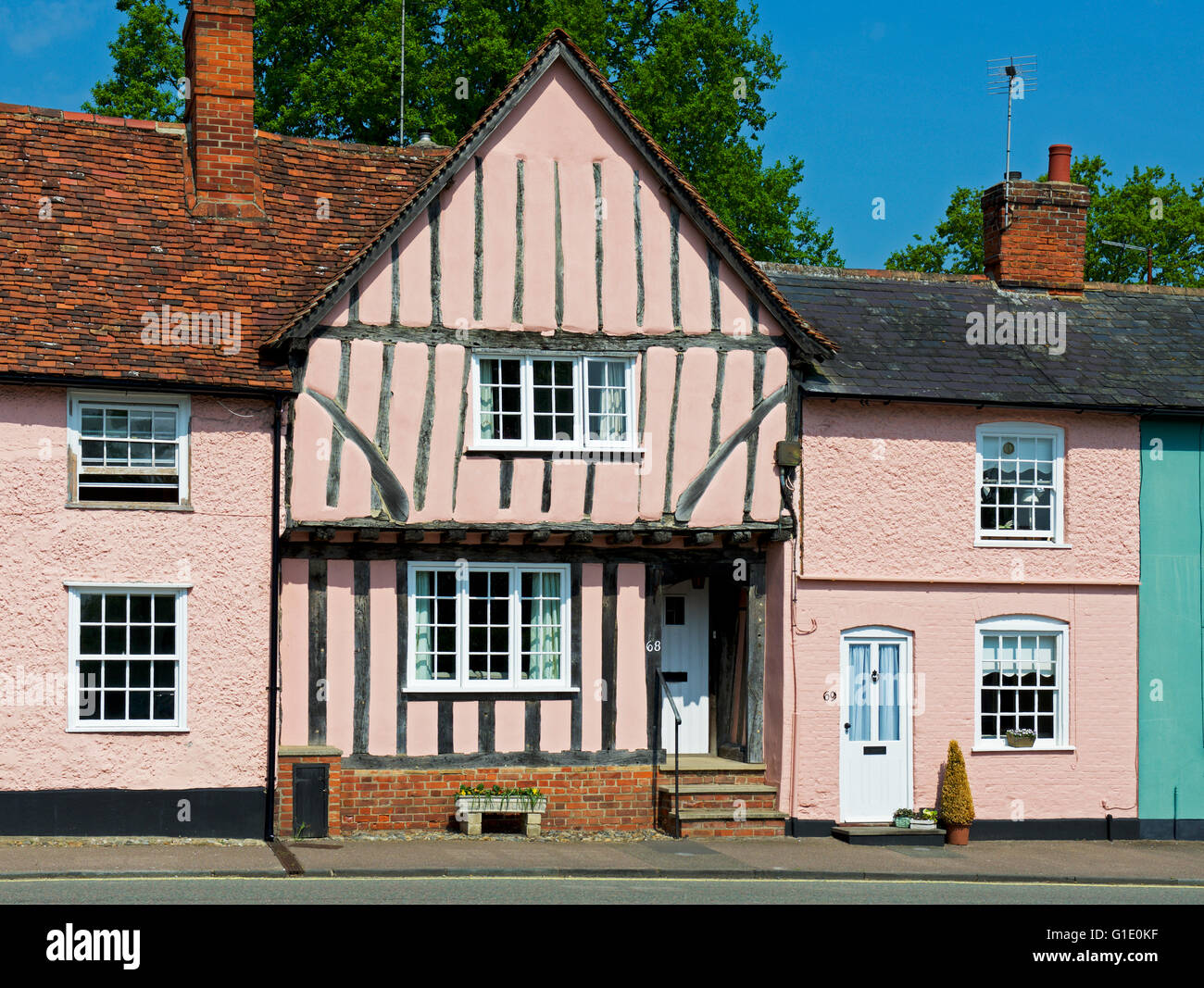 Lavenham street church hi-res stock photography and images - Alamy