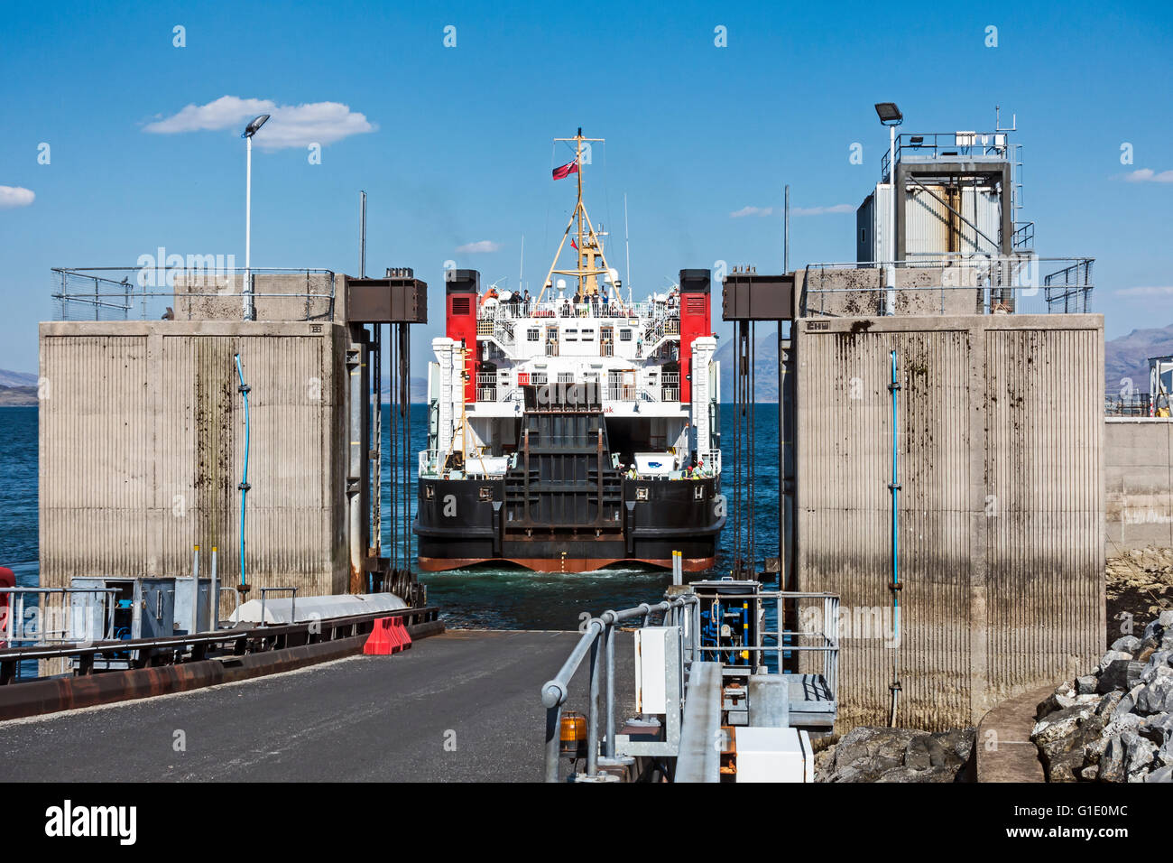 Calmac car and passenger ferry Lord of the Isles arriving at Armadale ...