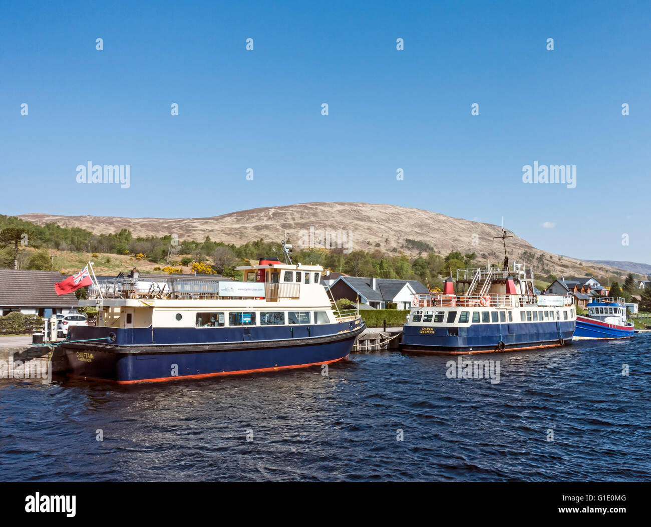 Clyde Cruises cruise ships Chieftain & Cruiser moored in the Caledonian ...