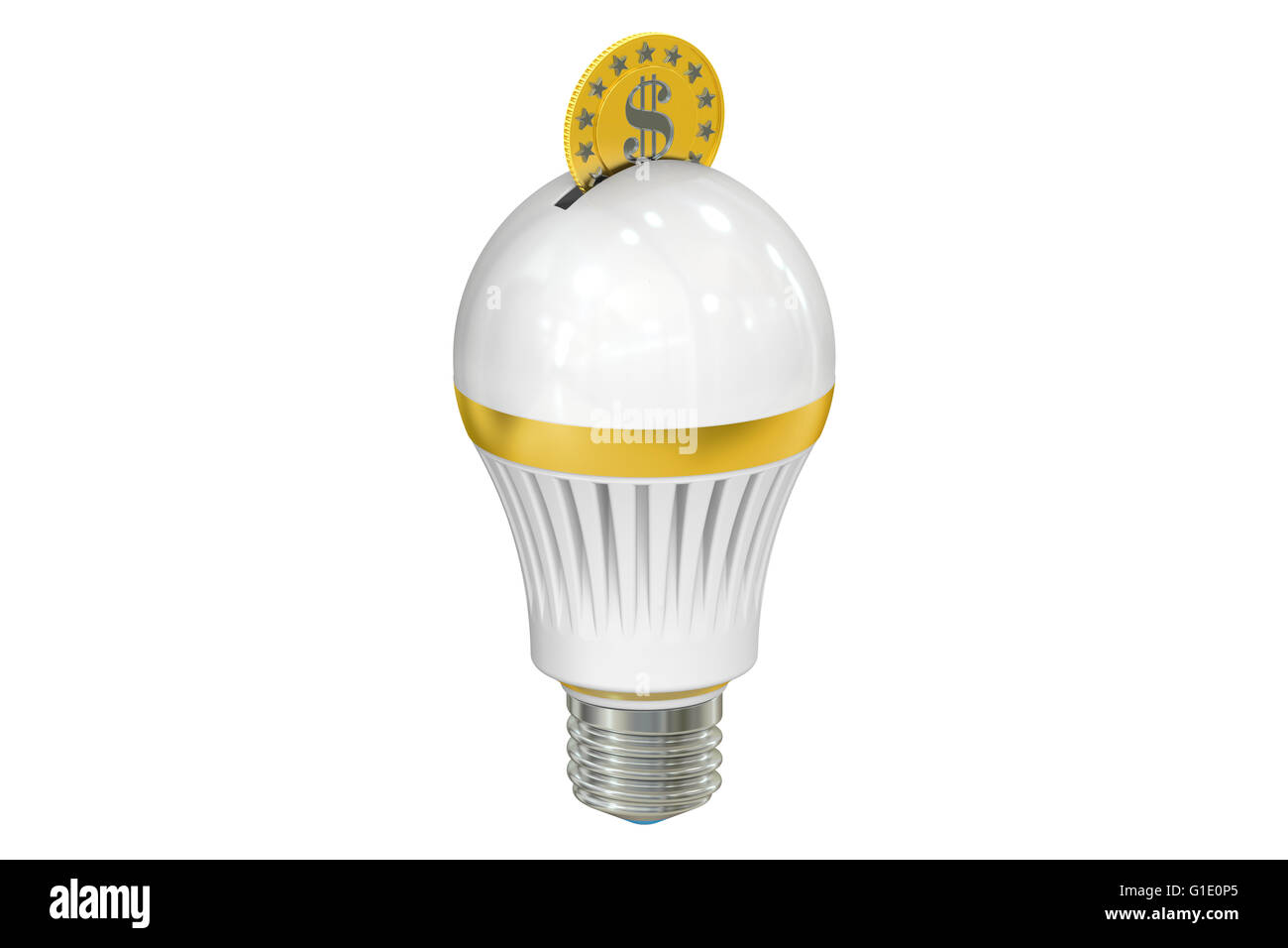 White power saving electric lamp Cut Out Stock Images & Pictures - Alamy
