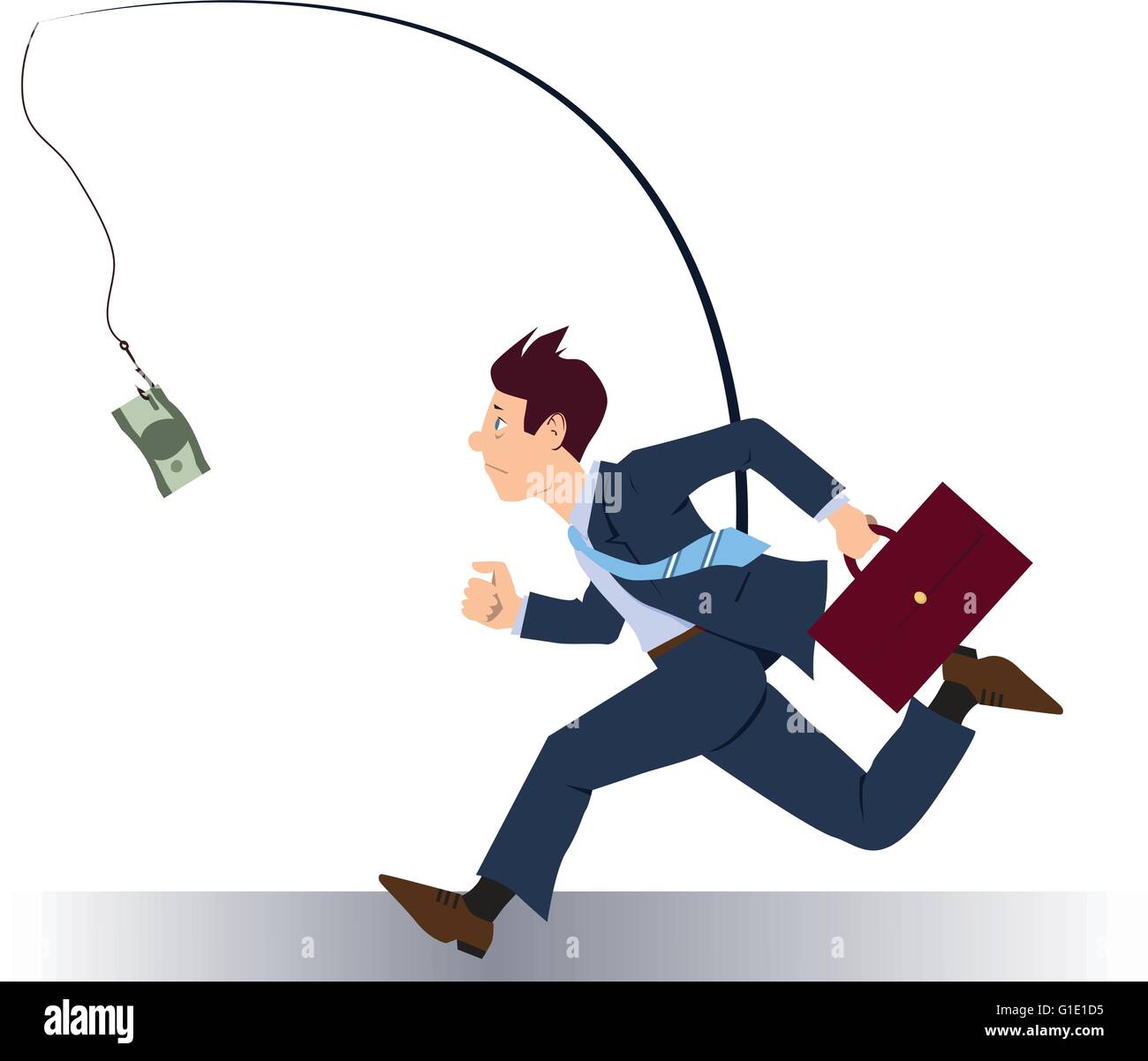 Businessman running after money Stock Vector Image & Art - Alamy