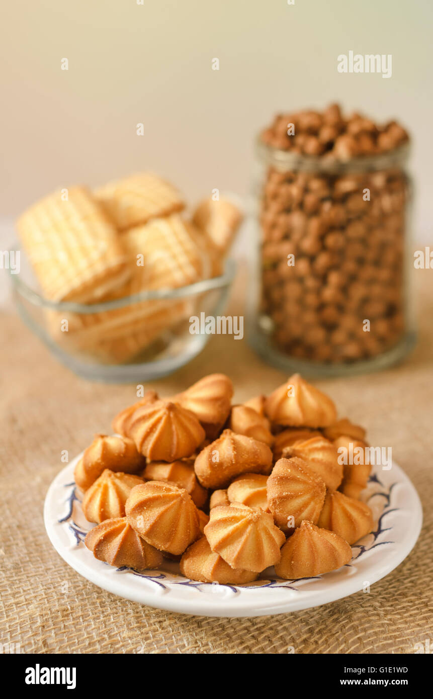 Small cookies on a plate Stock Photo - Alamy