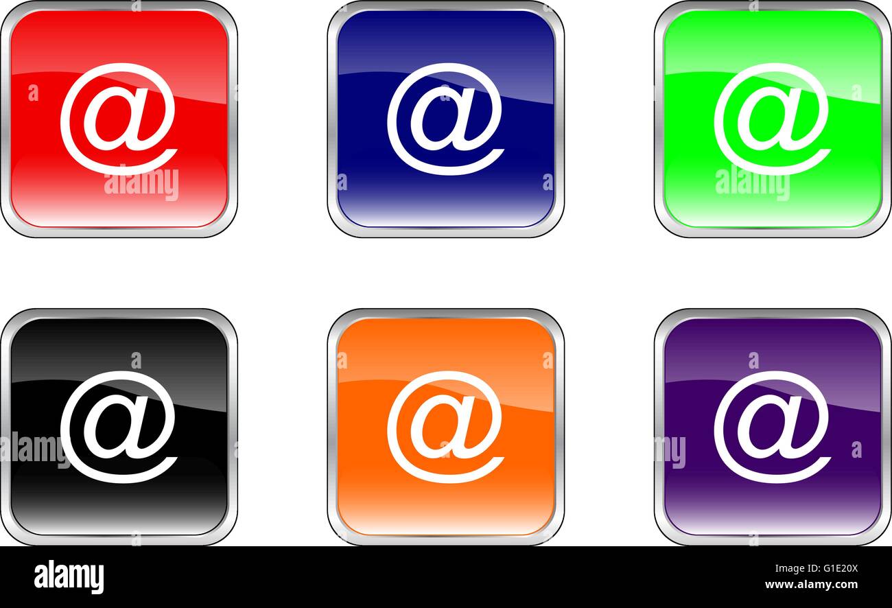 Buttons email on a white background. Vector illustration Stock Vector ...