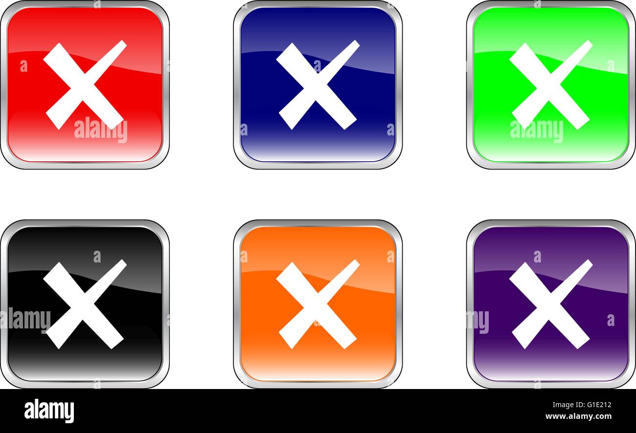 Buttons cancel on a white background. Vector illustration Stock Vector ...