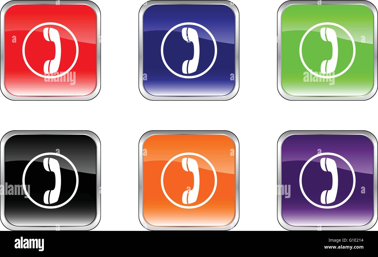 Buttons phone on a white background. Vector illustration Stock Vector ...