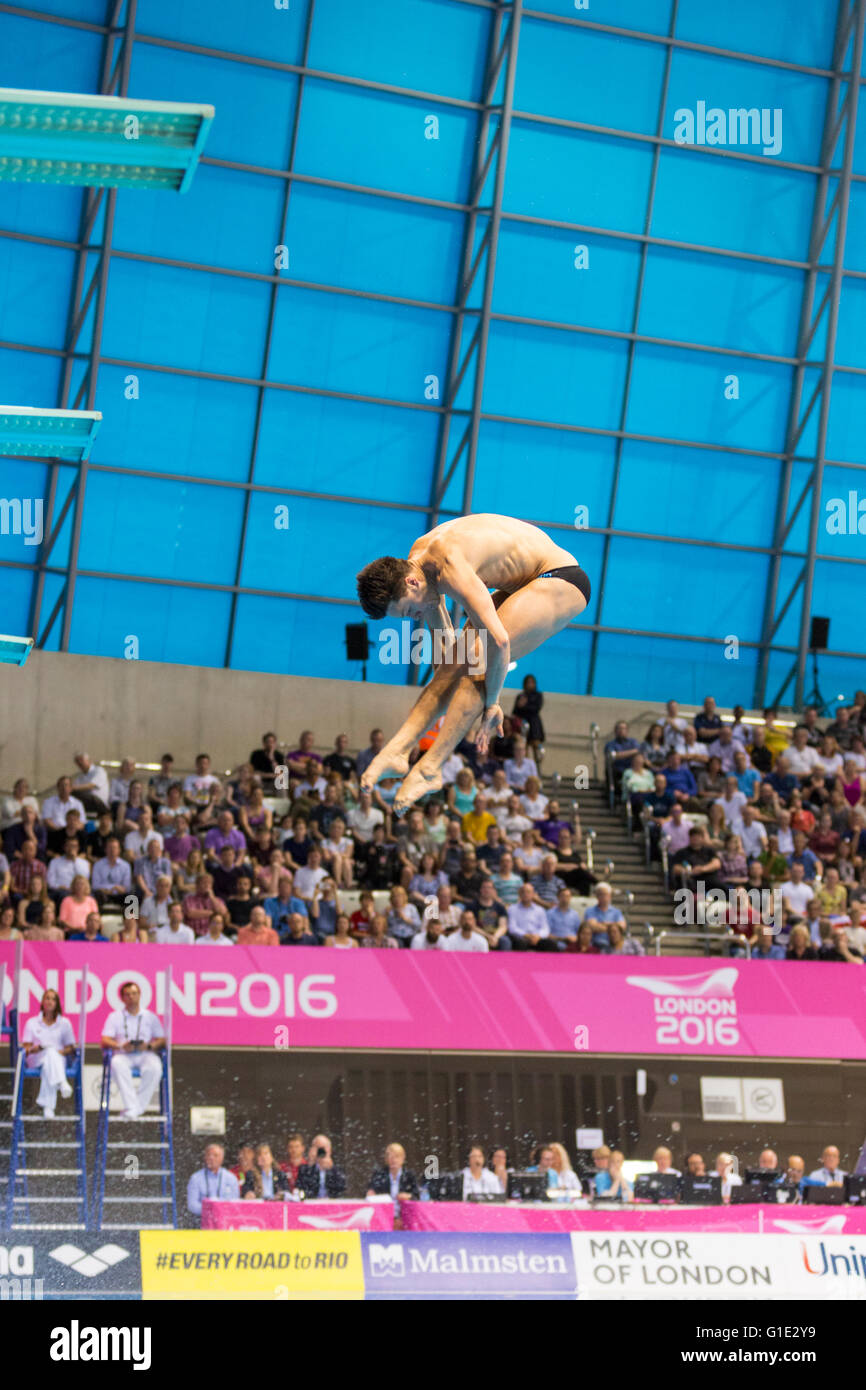 Aquatics Centre, Olympic Park, London, UK. German diver Patrick ...