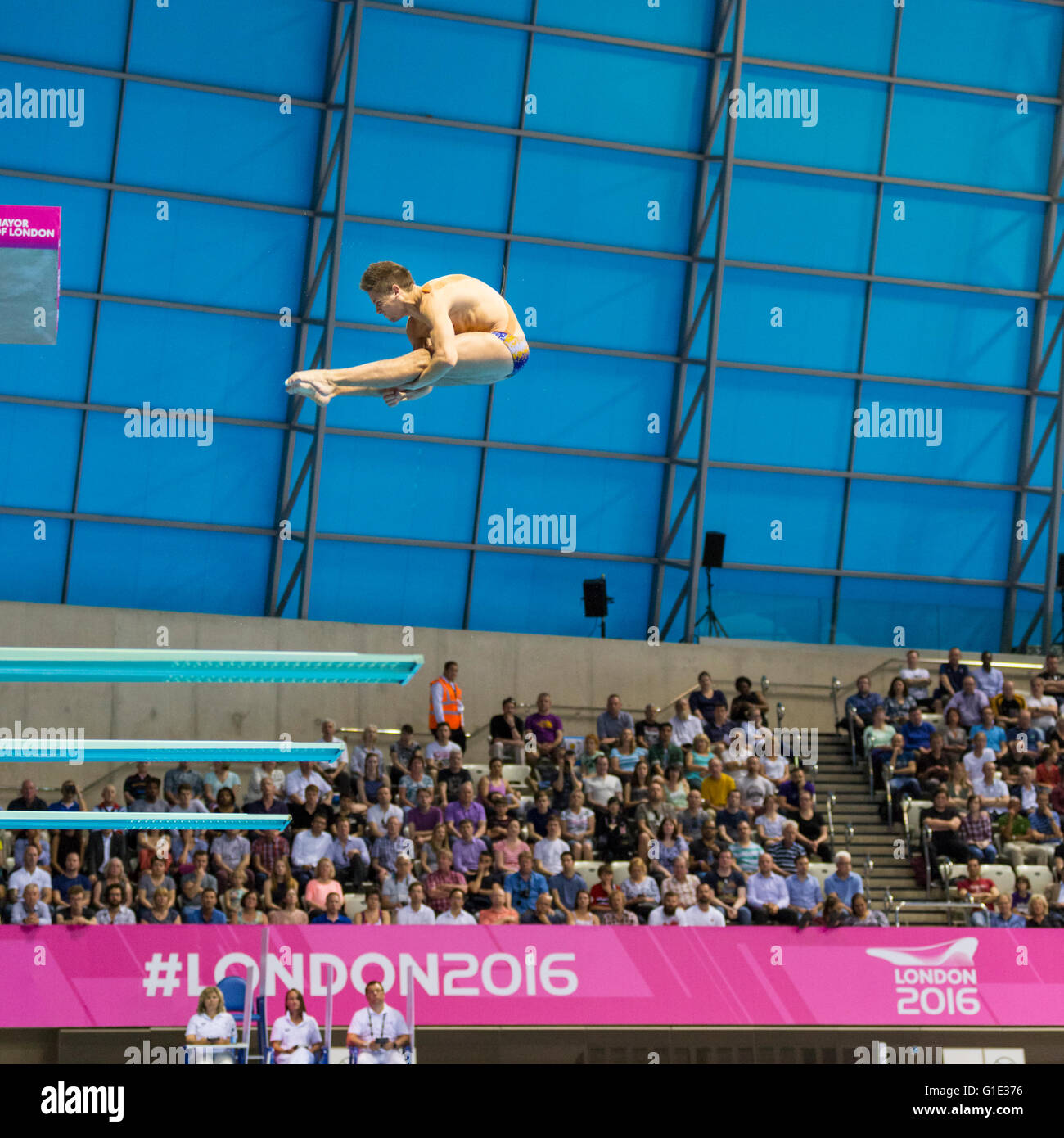 Ukraines illya kvasha during the mens 3m springboard final hi-res stock ...